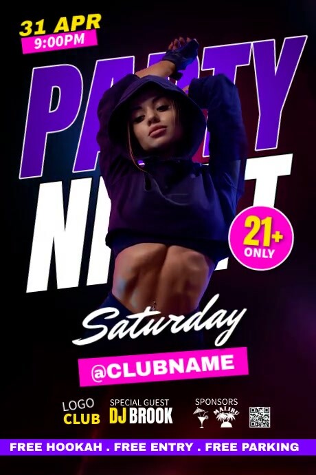 Party Night Ads Template | PosterMyWall