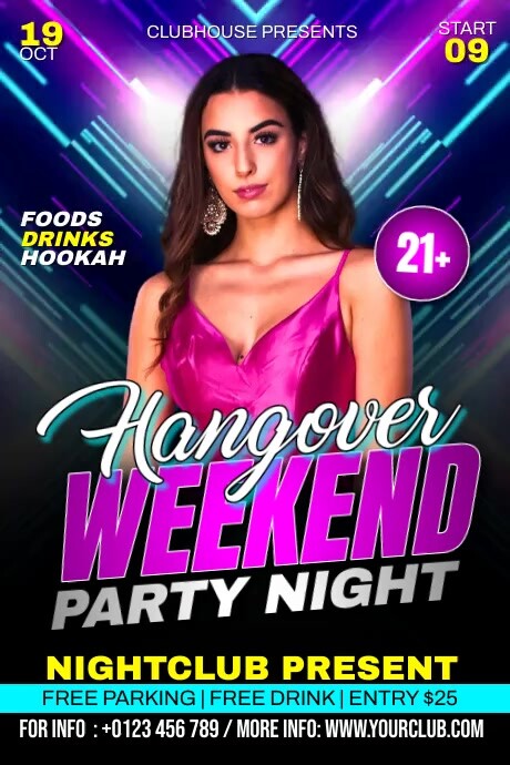 Party Night Ads Template | PosterMyWall