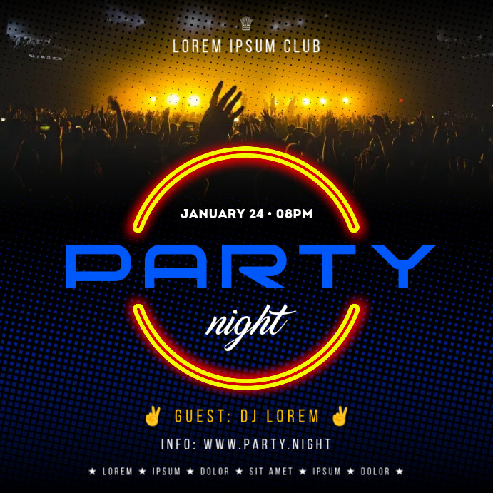 Copy of PARTY NIGHT BANNER | PosterMyWall