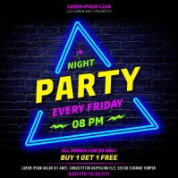 NIGHT PARTY BANNER Template | PosterMyWall