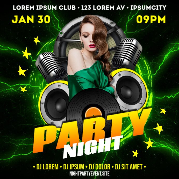 PARTY NIGHT BANNER Template | PosterMyWall