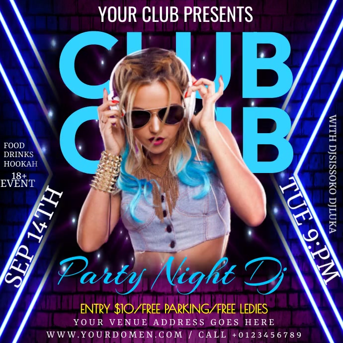 PARTY night Template | PosterMyWall
