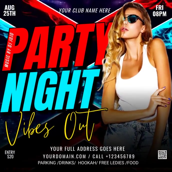 PARTY NIGHT Template | PosterMyWall