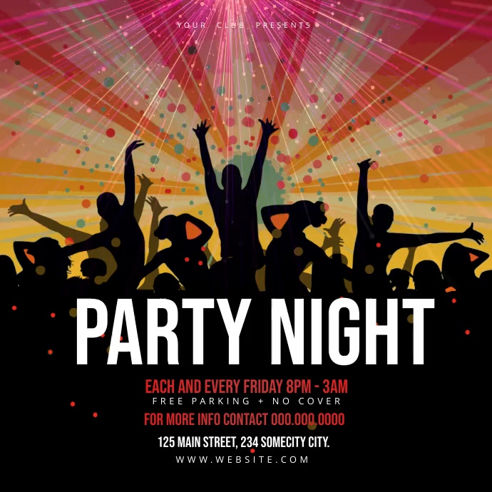 PARTY NIGHT Template | PosterMyWall