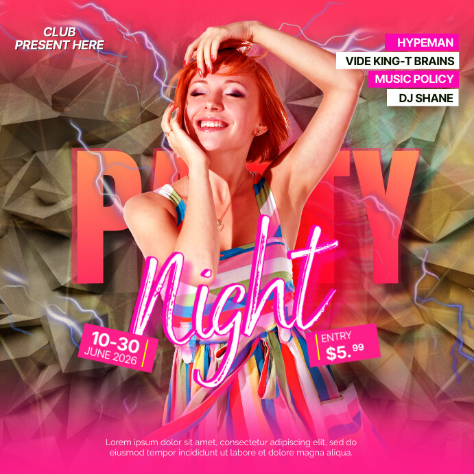 Party Night Template | PosterMyWall