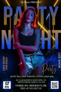 Cabaret Night Party Poster Template | PosterMyWall