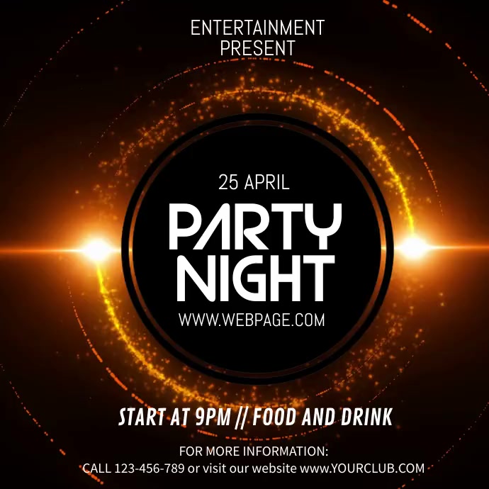 PARTY night Template | PosterMyWall