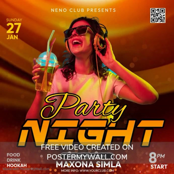 Party Night Event Template | PosterMyWall