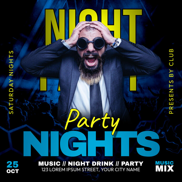 Party Night Event Template | PosterMyWall