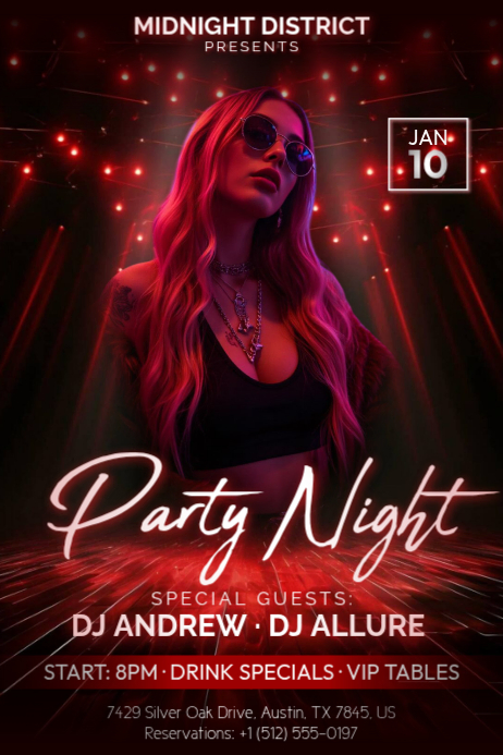 Party Night Event Poster Template | PosterMyWall