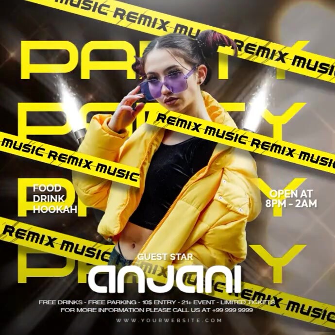 Party Night Event Video Ads Template | PosterMyWall