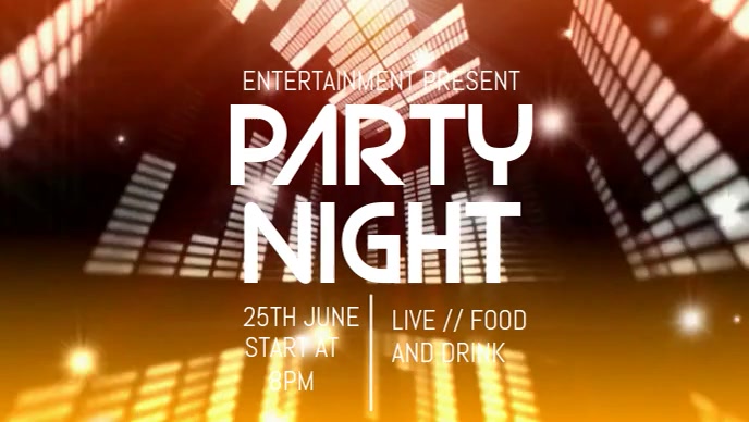 Party night facebook video flyer template | PosterMyWall