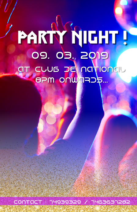 Party Night flyer 2019 Template | PosterMyWall
