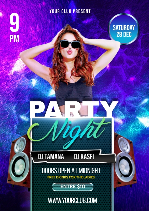 Party Night flyer Template | PosterMyWall