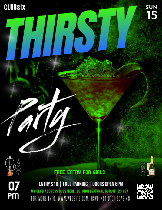 party night flyer Template | PosterMyWall