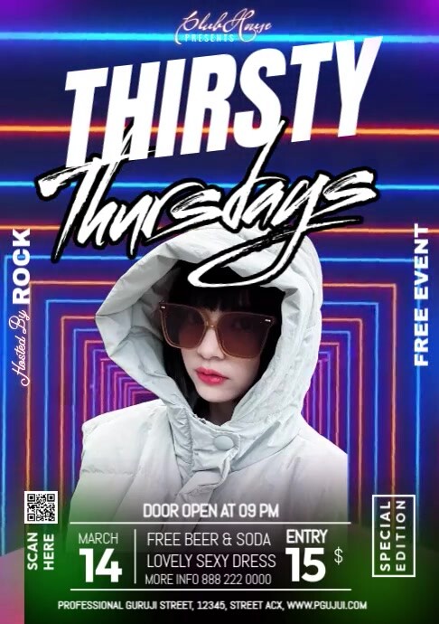 Party Night Flyers Template | PosterMyWall