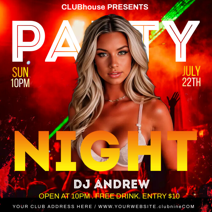Party Night Flyers Template | PosterMyWall