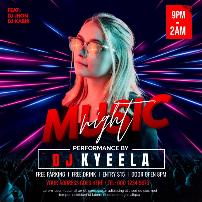 Party Night Flyers Template | PosterMyWall