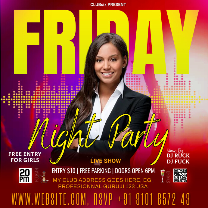 Party Night Flyers Template | PosterMyWall