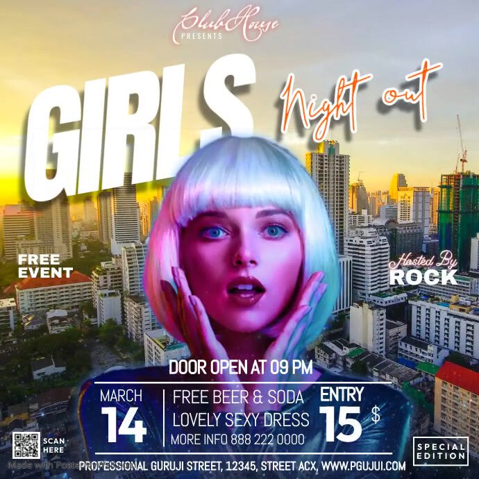 Party Night Flyers Template | PosterMyWall