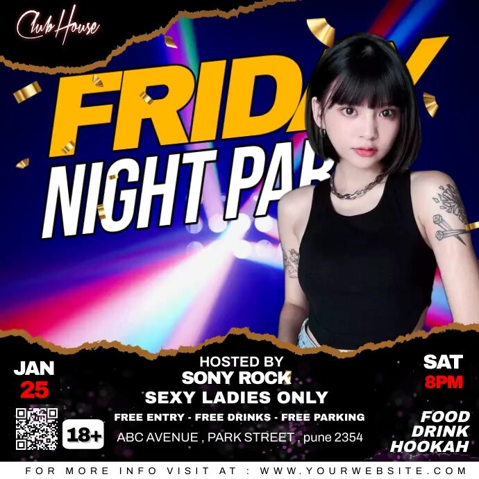 party night instagram post template | PosterMyWall