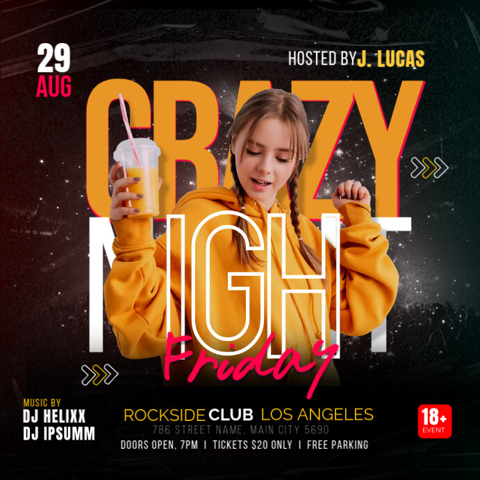 party night instagram post template | PosterMyWall