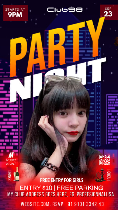 party night instagram post template | PosterMyWall