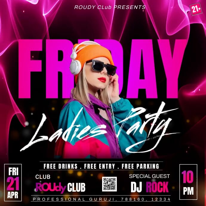 party night instagram post template | PosterMyWall