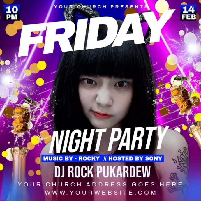 party night instagram post template | PosterMyWall