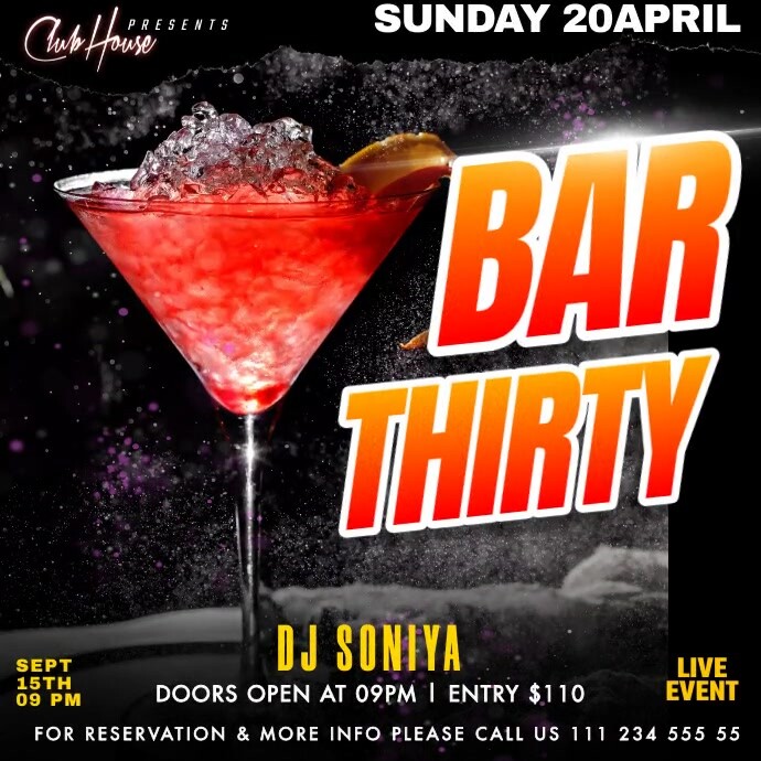 party night instagram post template | PosterMyWall