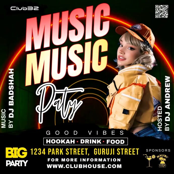 party night instagram post template | PosterMyWall