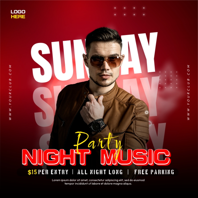 Copy of Party Night Music Ads | PosterMyWall