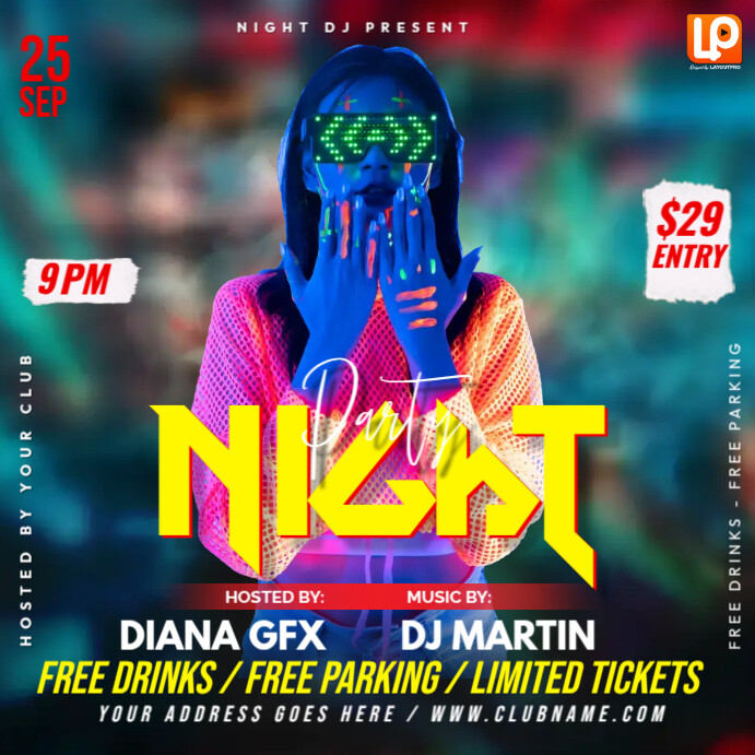 Party Night Out Template | PosterMyWall