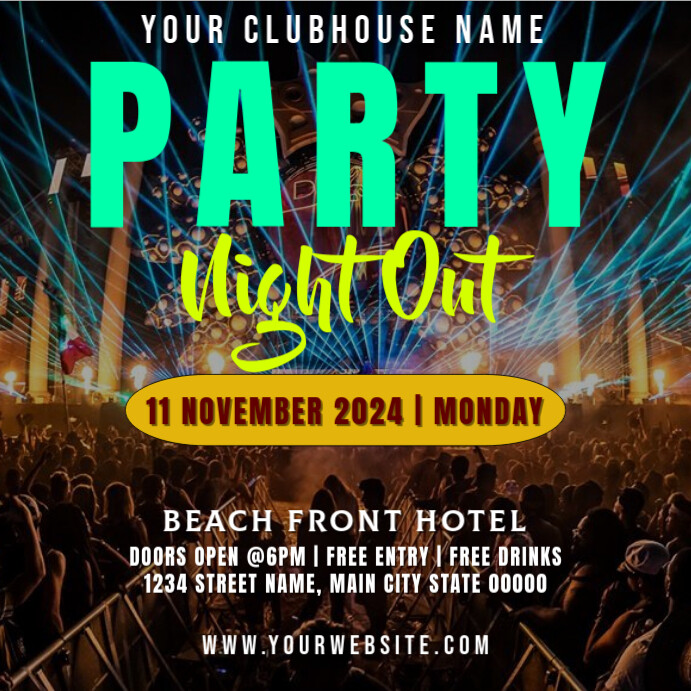 Copy of Party Night Out Instagram Post | PosterMyWall