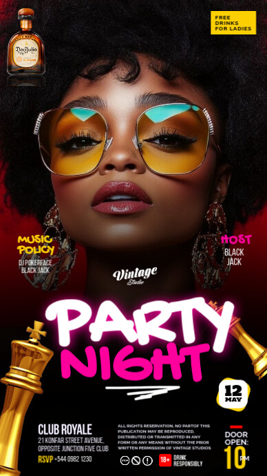 Party Night Out Party Club Flyer for Social Media Template | PosterMyWall