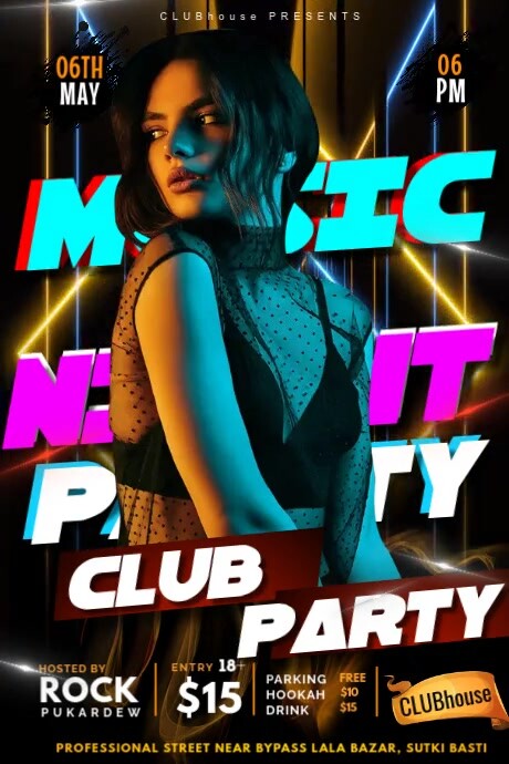party night post template | PosterMyWall