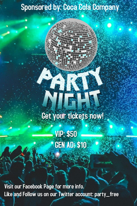 Party Night Poster Template | PosterMyWall