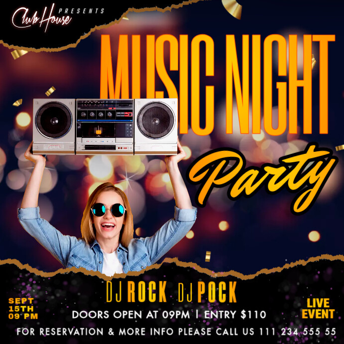 party night poster Template | PosterMyWall