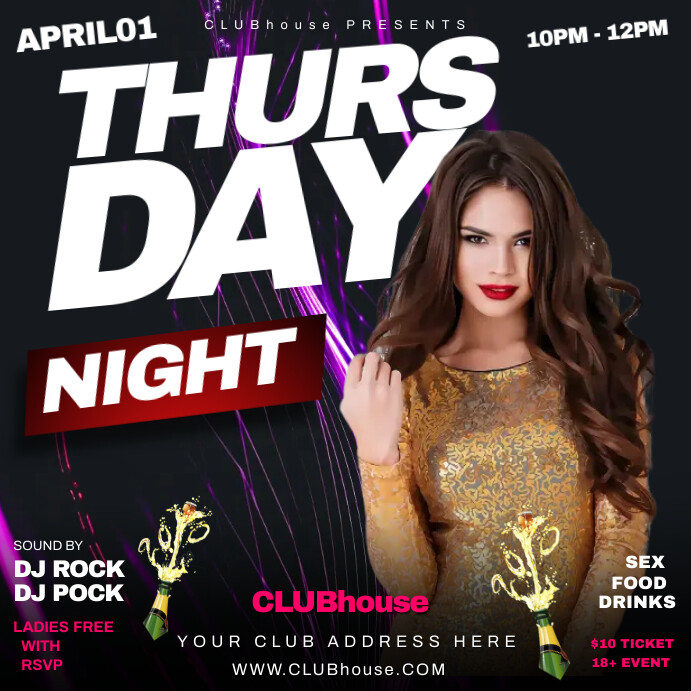 party night poster Template | PosterMyWall