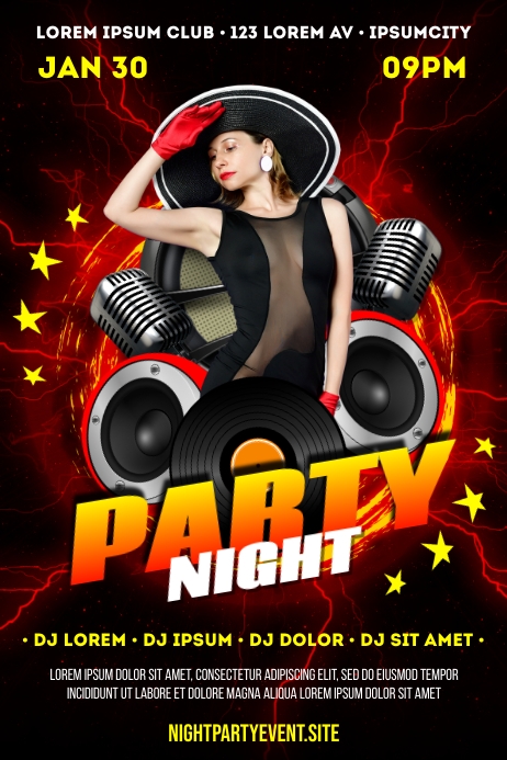 PARTY NIGHT POSTER Template | PosterMyWall