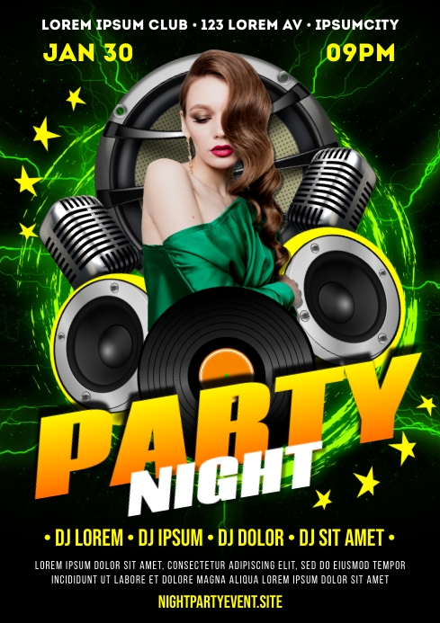 PARTY NIGHT POSTER Template | PosterMyWall