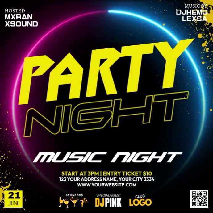 Party Night Template | PosterMyWall
