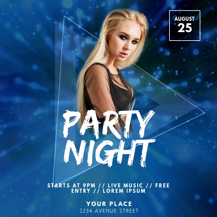 Party Night Video Promotion template | PosterMyWall