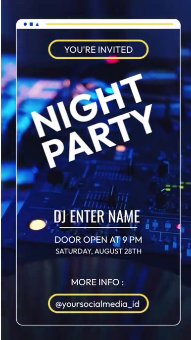 party night video template | PosterMyWall