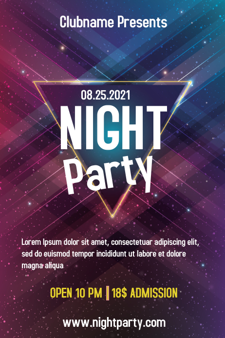 Party Poster Template with Abstract Shapes | PosterMyWall