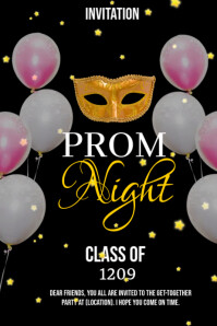Prom School Ball Party Poster Invitation Template | PosterMyWall