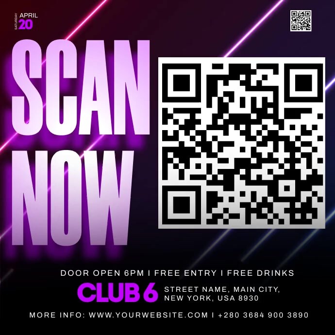 Party Qr Code Scanner Template | PosterMyWall