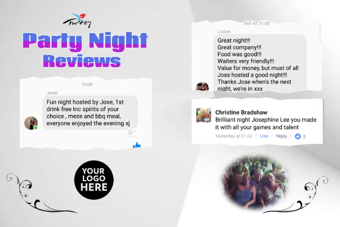 Party Reviews - Guest book Template | PosterMyWall