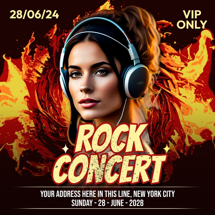 Party Rock Concert AI Template | PosterMyWall