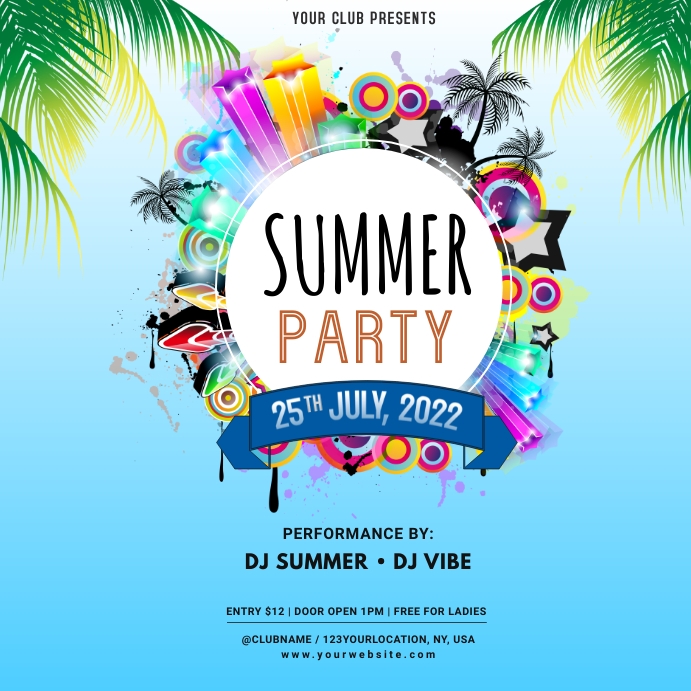 Copy of PARTY SQUARE TEMPLATE.C | PosterMyWall